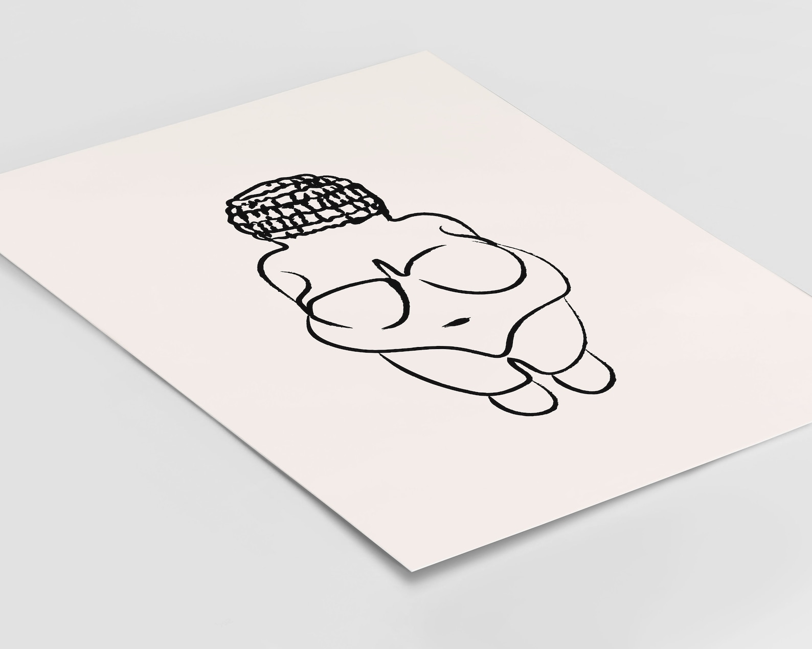 Venus of Willendorf Line Drawing Nordic Wall Art One Line | Etsy