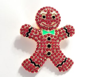 Gingerbread Man Pin Brooch - Etsy