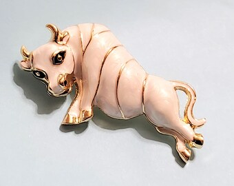 Bull Brooch | Etsy
