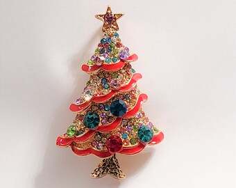 Avon Christmas Tree Brooch - Etsy