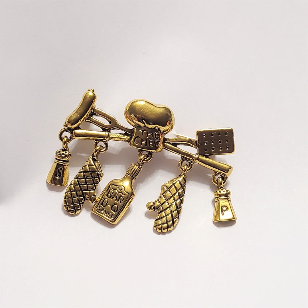 BBQ Chef Brooch - Etsy