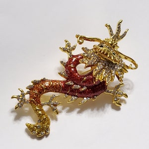 Chinese Dragon Brooch - Etsy
