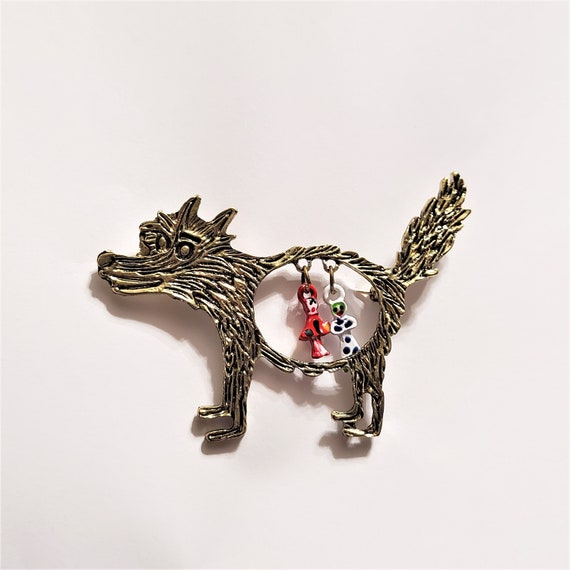 Wolf Pin - Etsy