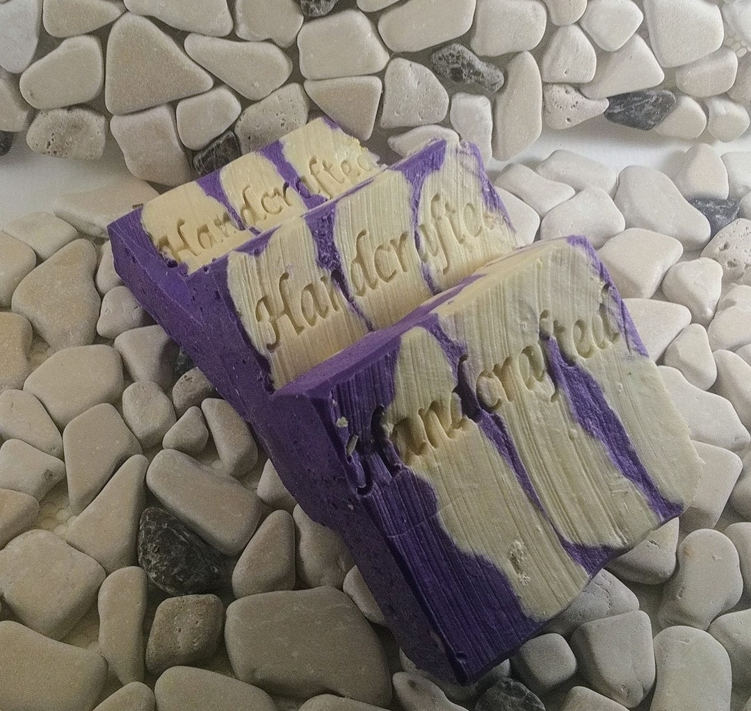 Handmade Goats Milk Soap: Lavender Swirl, Natural Bar Soap - Etsy