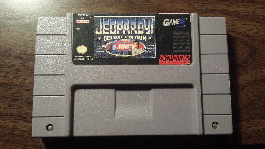 Jeopardy! Deluxe Edition for Super Nintendo (1993) - Etsy