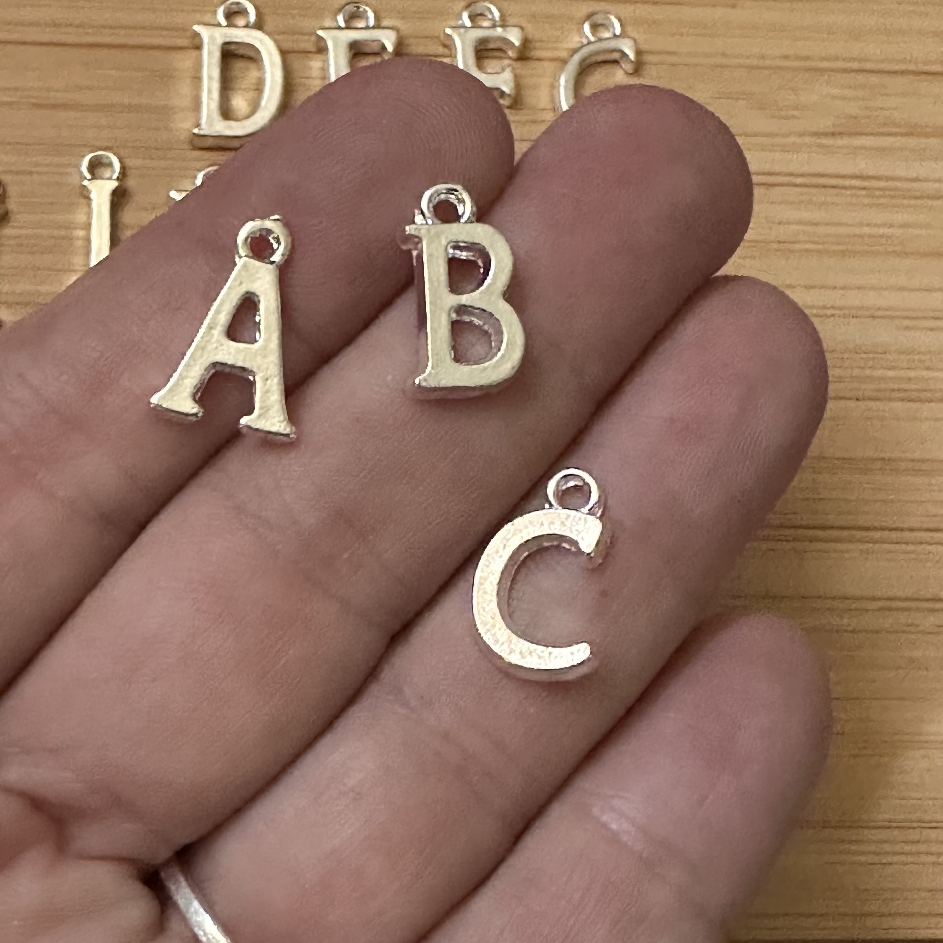 Alphabet Letter Collection - 26 Piece Silver Toned Alphabet Letter ...