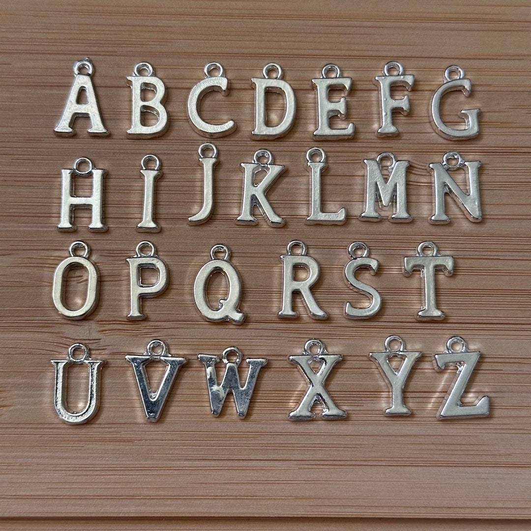 Alphabet Letter Collection - 26 Piece Silver Toned Alphabet Letter ...