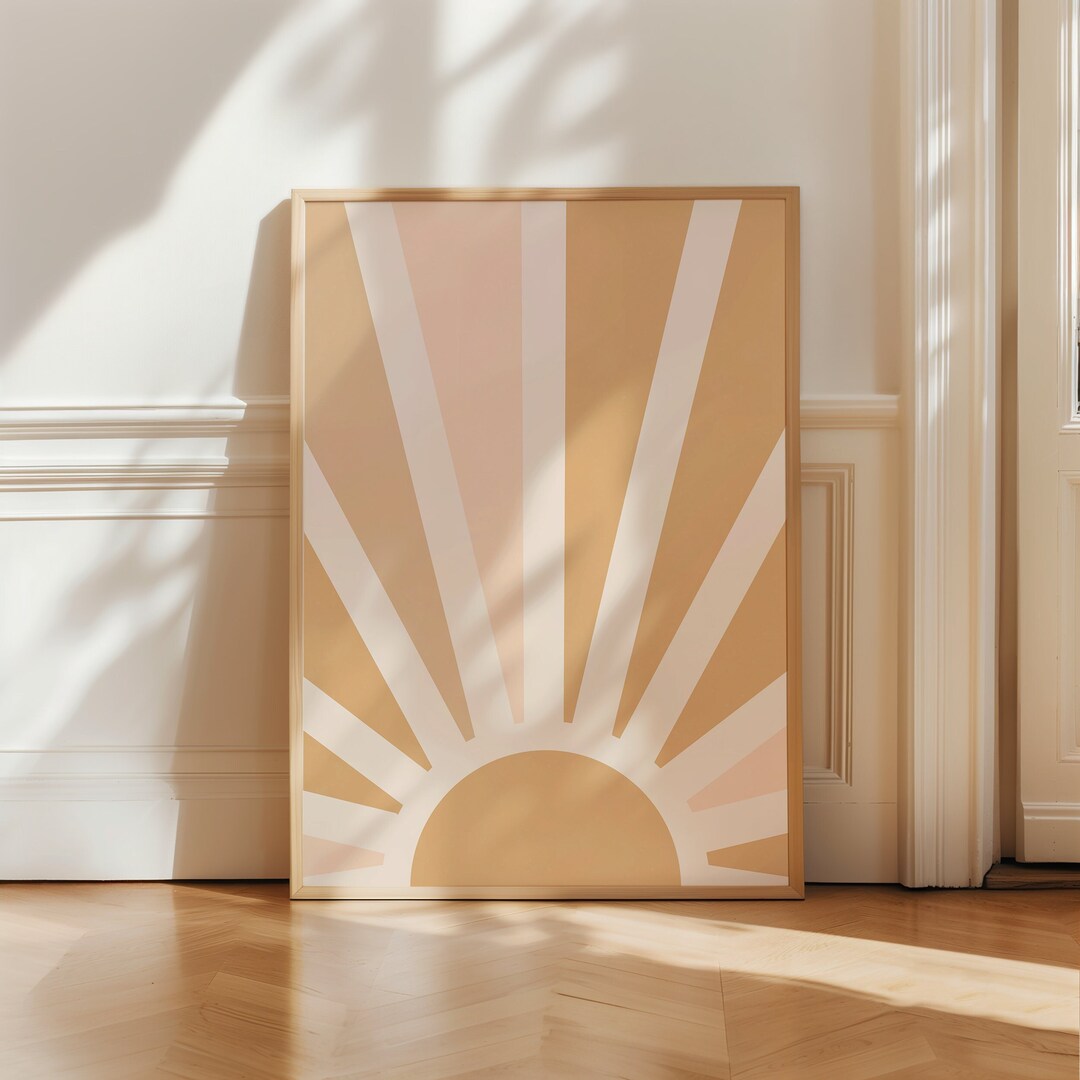 Sunburst Nursery Art, You Are My Sunshine Print, Minimalist Sun Rays ...