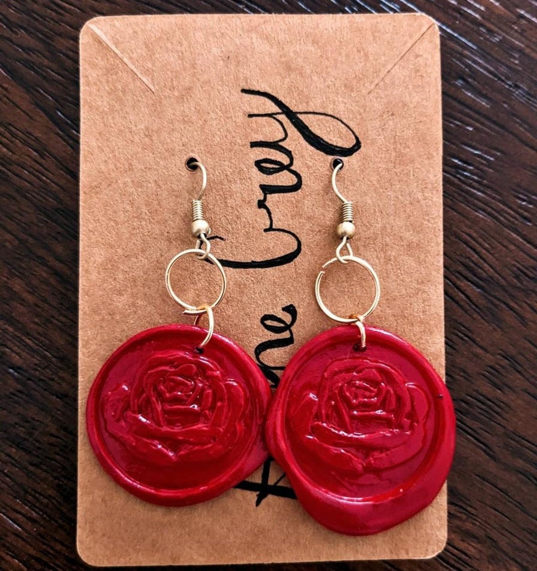 Wax Seal Stamp Earrings - Etsy