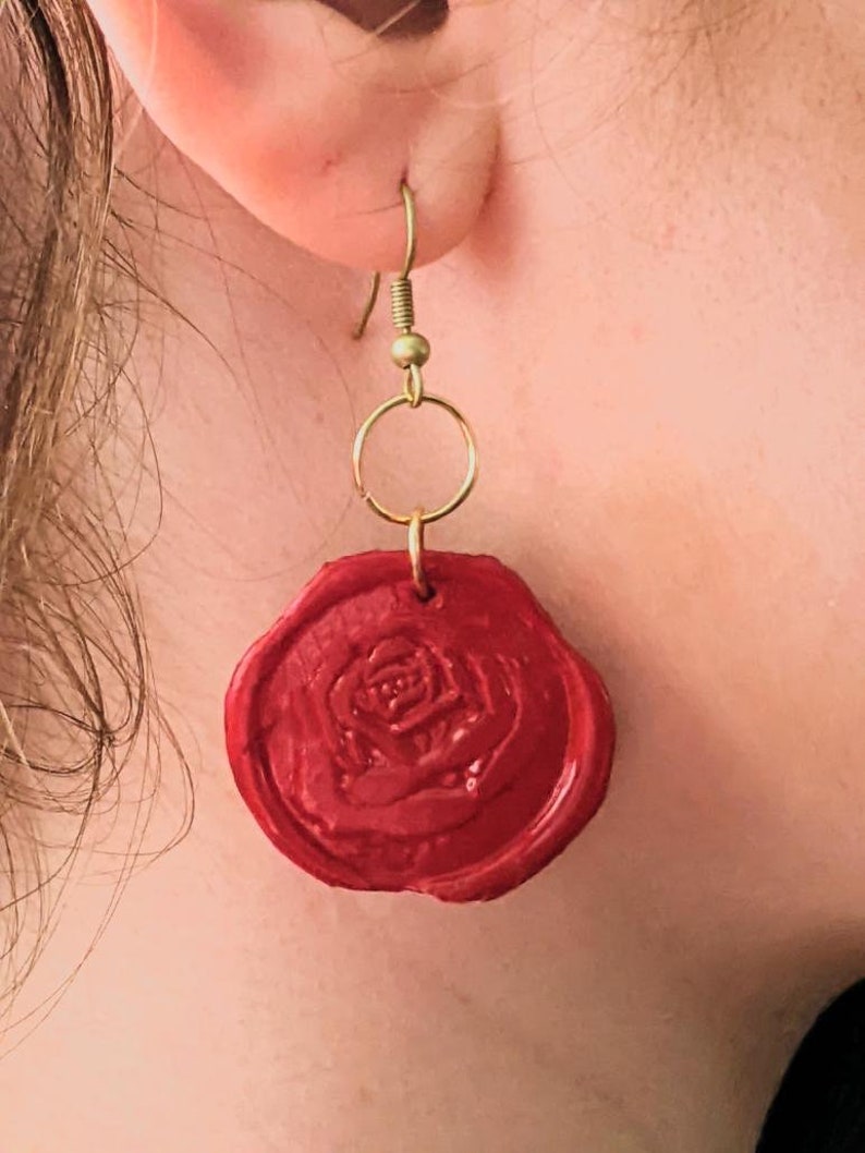 Wax Seal Stamp Earrings - Etsy