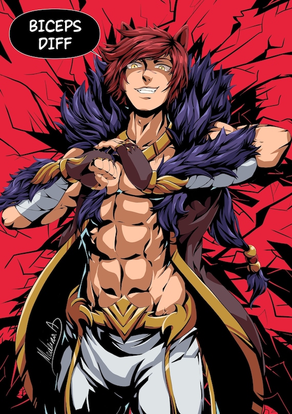 League of Legends Sett Art Print Bicep Diff | Etsy