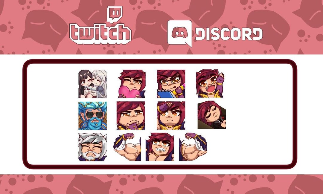 Anime/chibi Cute Custom Twitch/discord Still or Animated Emotes, Badges ...