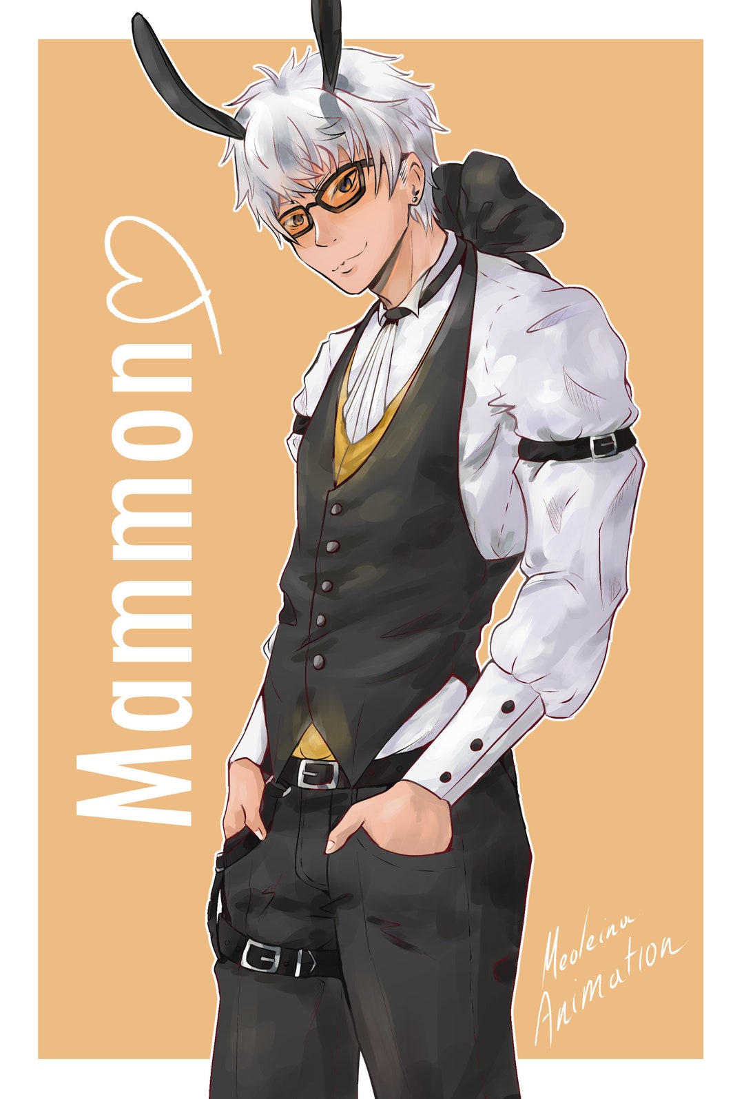 Obey Me Shall We Date : Mammon Print Otome Anime - Etsy Australia