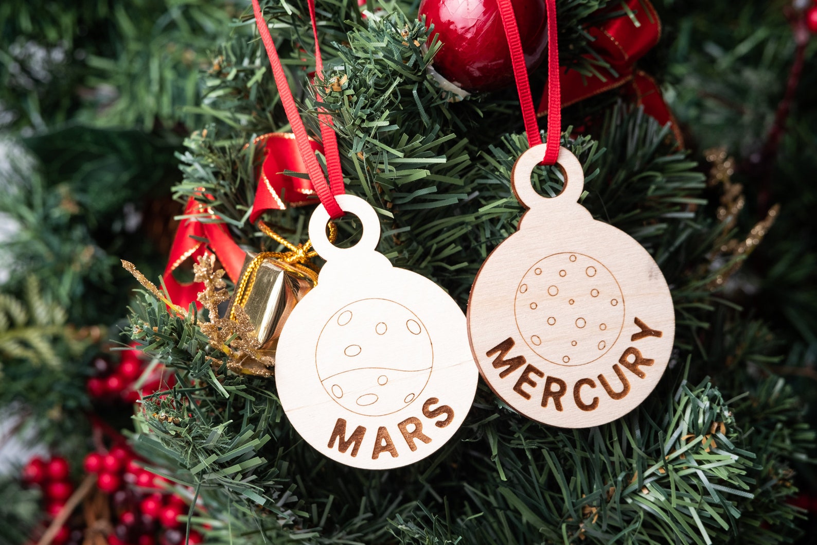 Planet Christmas Ornament Set Solar System Planet Ornament - Etsy