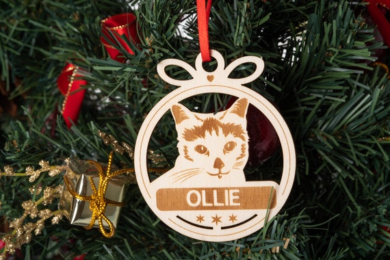 Siamese Cat Christmas Ornament Personalized Holiday Kitten - Etsy