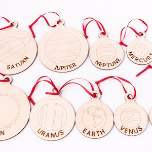 Planet Christmas Ornament Set, Solar System Planet Ornament, Science ...