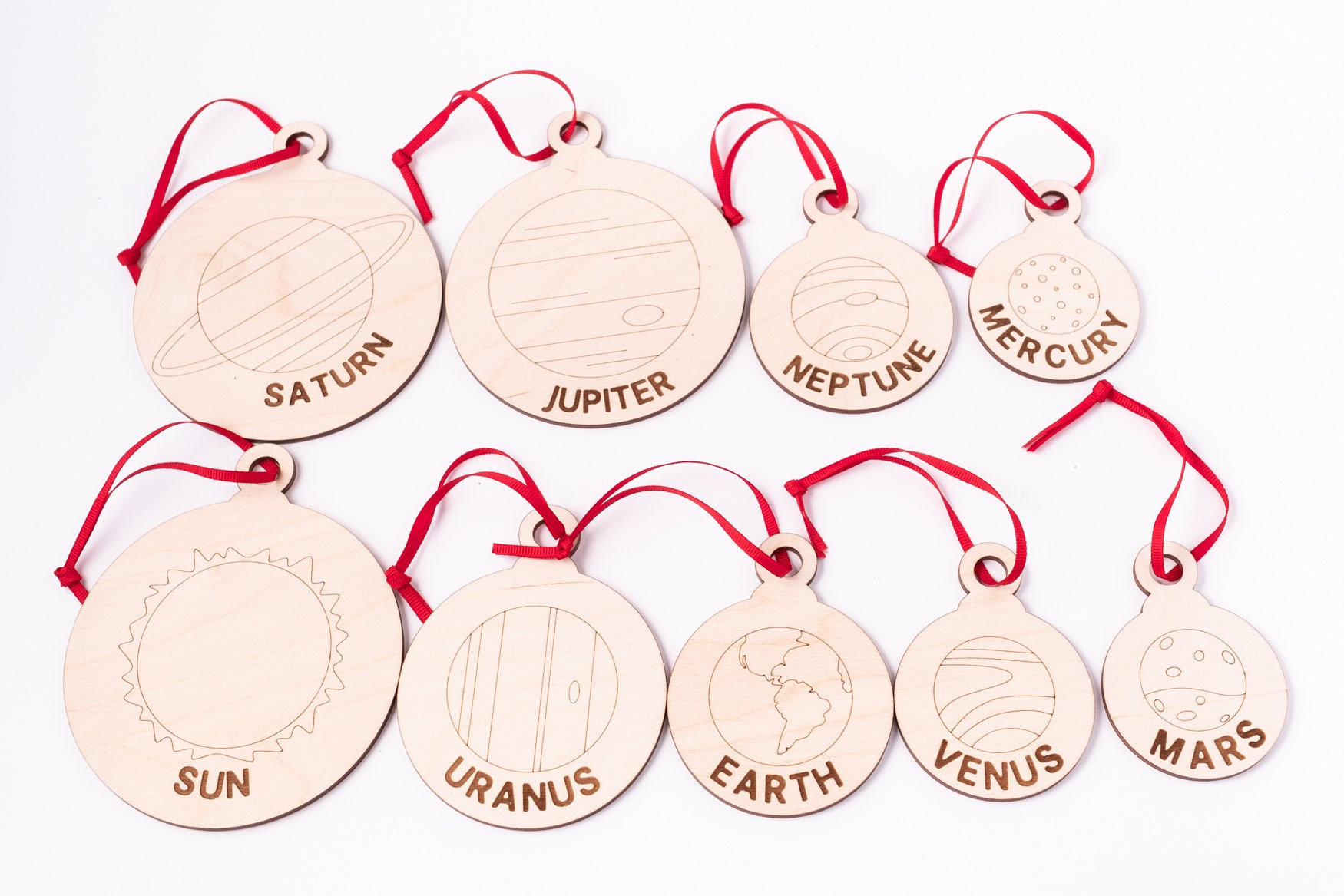 Planet Christmas Ornament Set Solar System Planet Ornament - Etsy