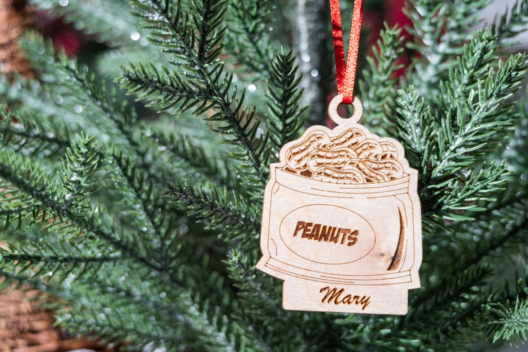 A Bag of Peanuts Christmas Ornament, Personalized Name Ornament, Custom ...