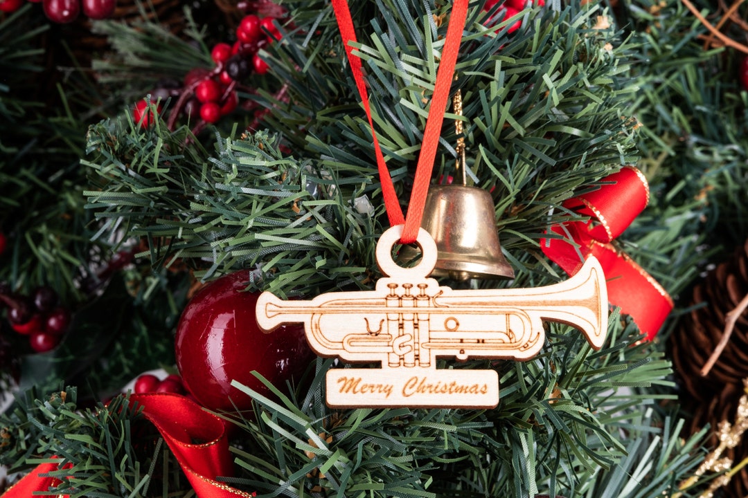 Personalized Trumpet Christmas Ornament, Custom Name Trumpet Player ...