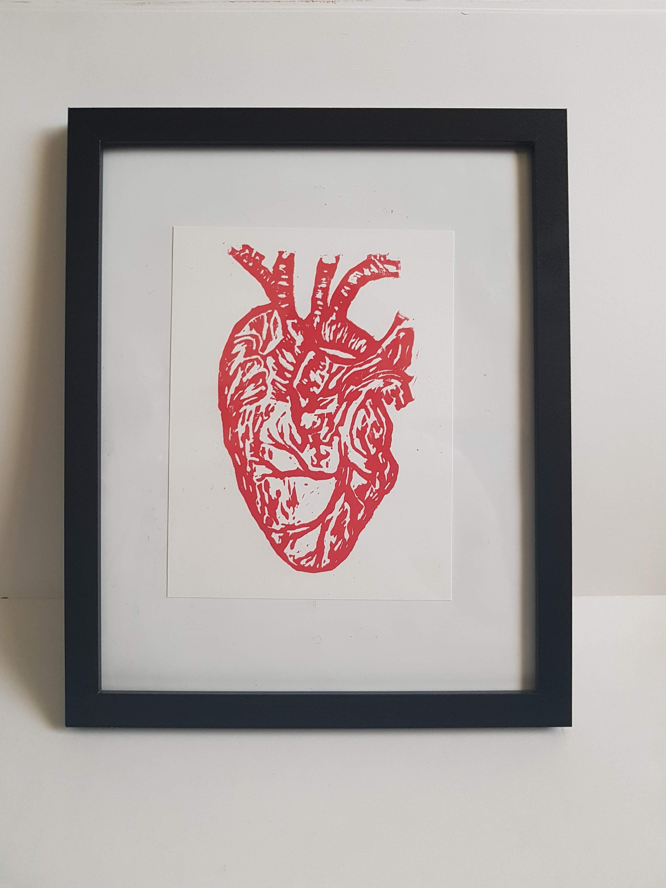 Gold Anatomical Heart Linocut Anatomy Art Nursery Art - Etsy New Zealand
