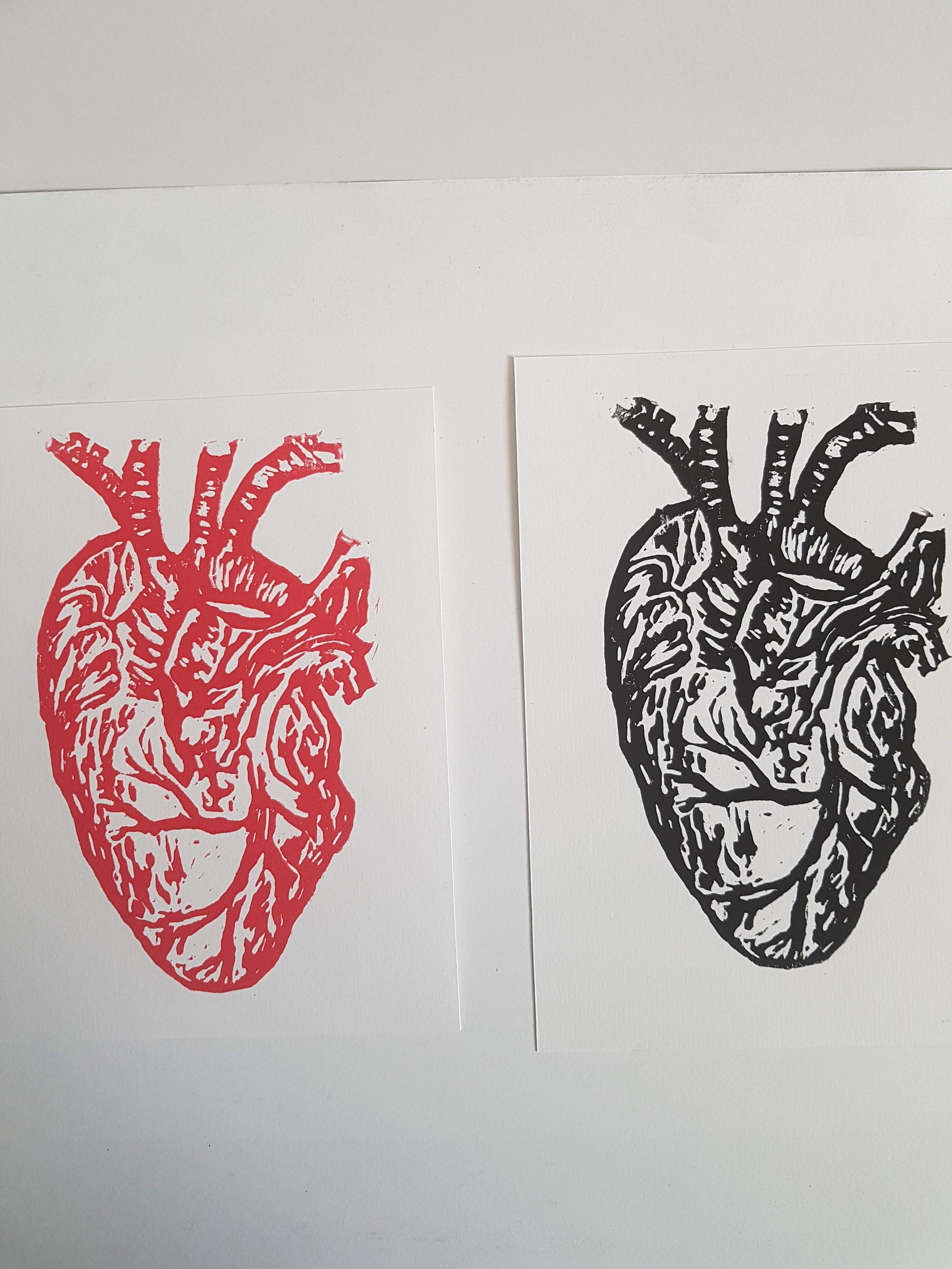 Gold Anatomical Heart Linocut Anatomy Art Nursery Art - Etsy New Zealand