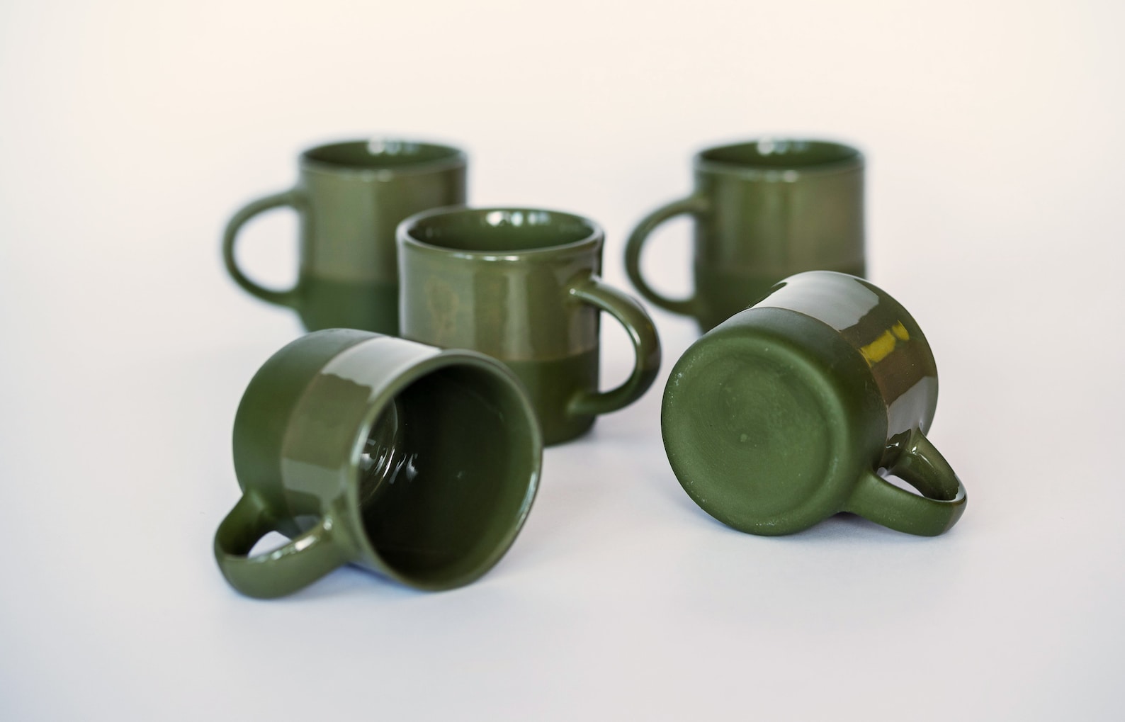 Ceramic Espresso Cups Set GREEN Olivecoffee Lover Gifttiny - Etsy