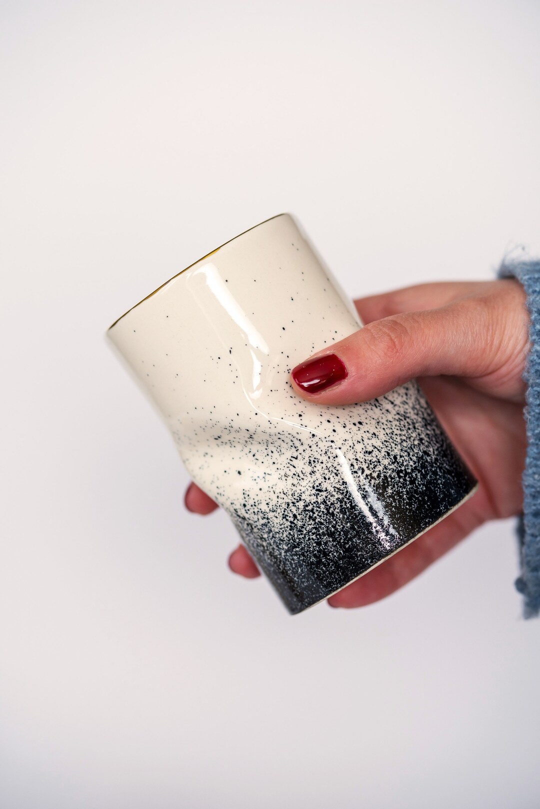 Designer Ceramic Modern Tumbler Set,contemporary Handmade Mug,splashes ...