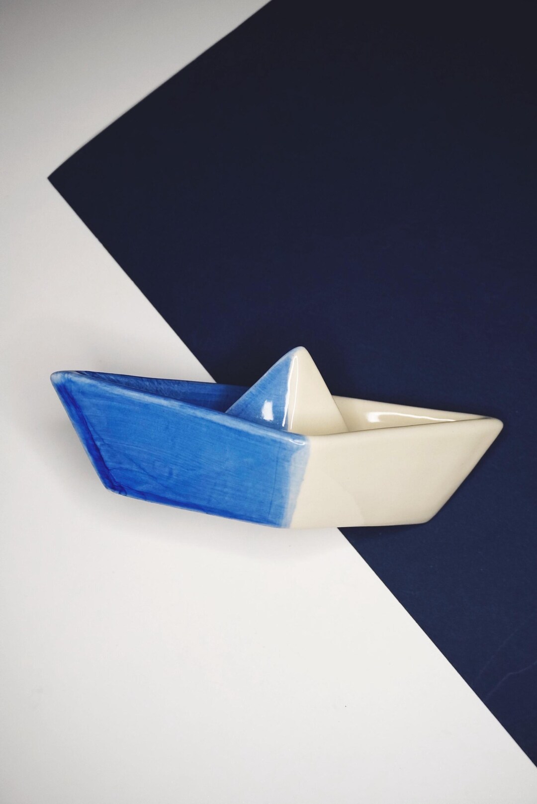 Porcelain Paper Boat Statue,ceramic Origami Boat Statue,ceramic Boat ...