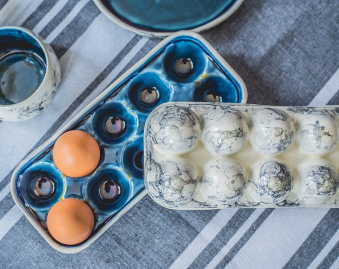 Designer Ceramic Egg Tray,egg Crate,egg Holder,refrigerator Egg ...