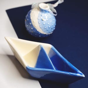 Porcelain Paper Boat Statue,ceramic Origami Boat Statue,ceramic Boat ...