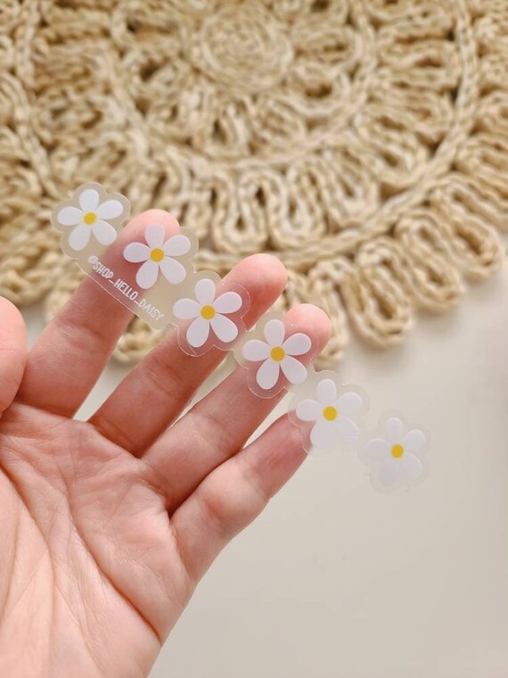 Daisies Clear Stickers Floral Design Flowers Daisy for Phone | Etsy