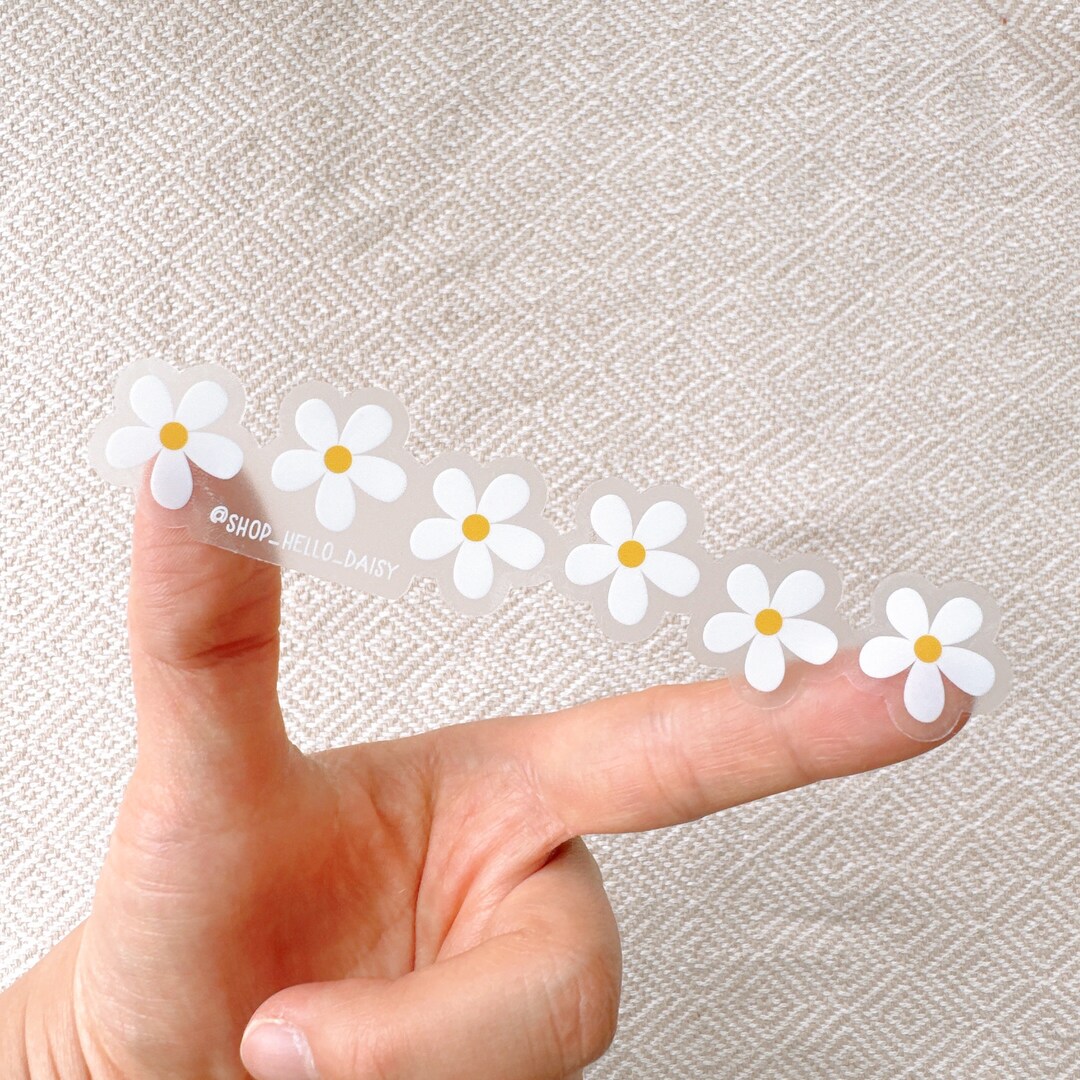 Daisies Clear Stickers Floral Design Flowers Daisy for Phone Case ...
