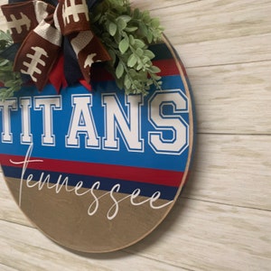 Tennessee Titans Door Hanger Tennessee Titans Wreath Tennessee Titans ...