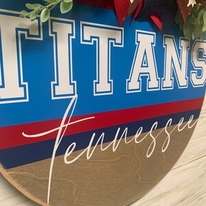 Tennessee Titans Door Hanger Tennessee Titans Wreath Tennessee Titans ...