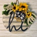 Sunflower Farmhouse Door Hanger Sunflower Welcome Door Hanger Sunflower ...