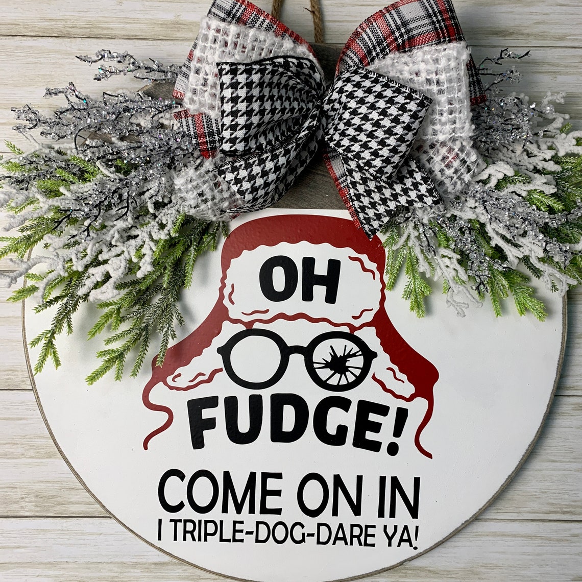 Oh Fudge Door Hanger A Christmas Story Door Hanger A - Etsy