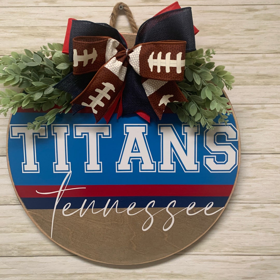 Tennessee Titans Door Hanger Tennessee Titans Wreath Tennessee Titans ...