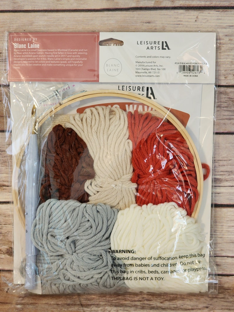 Big Wave Punch Needle Craft Kit - Etsy