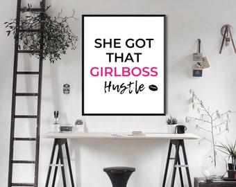 Work Hard Play Harder Pink Printable Art Minimal Poster - Etsy