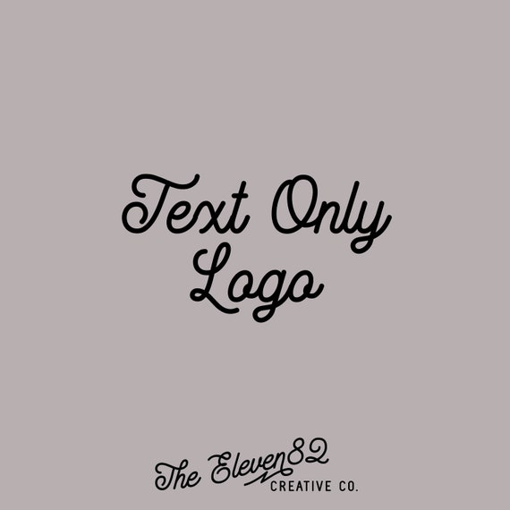 TEXT ONLY LOGO no background text logo logo simple logo | Etsy
