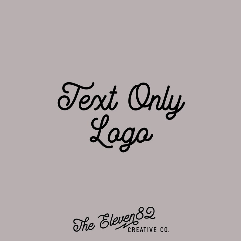 TEXT ONLY LOGO No Background Text Logo Logo Simple Logo | Etsy