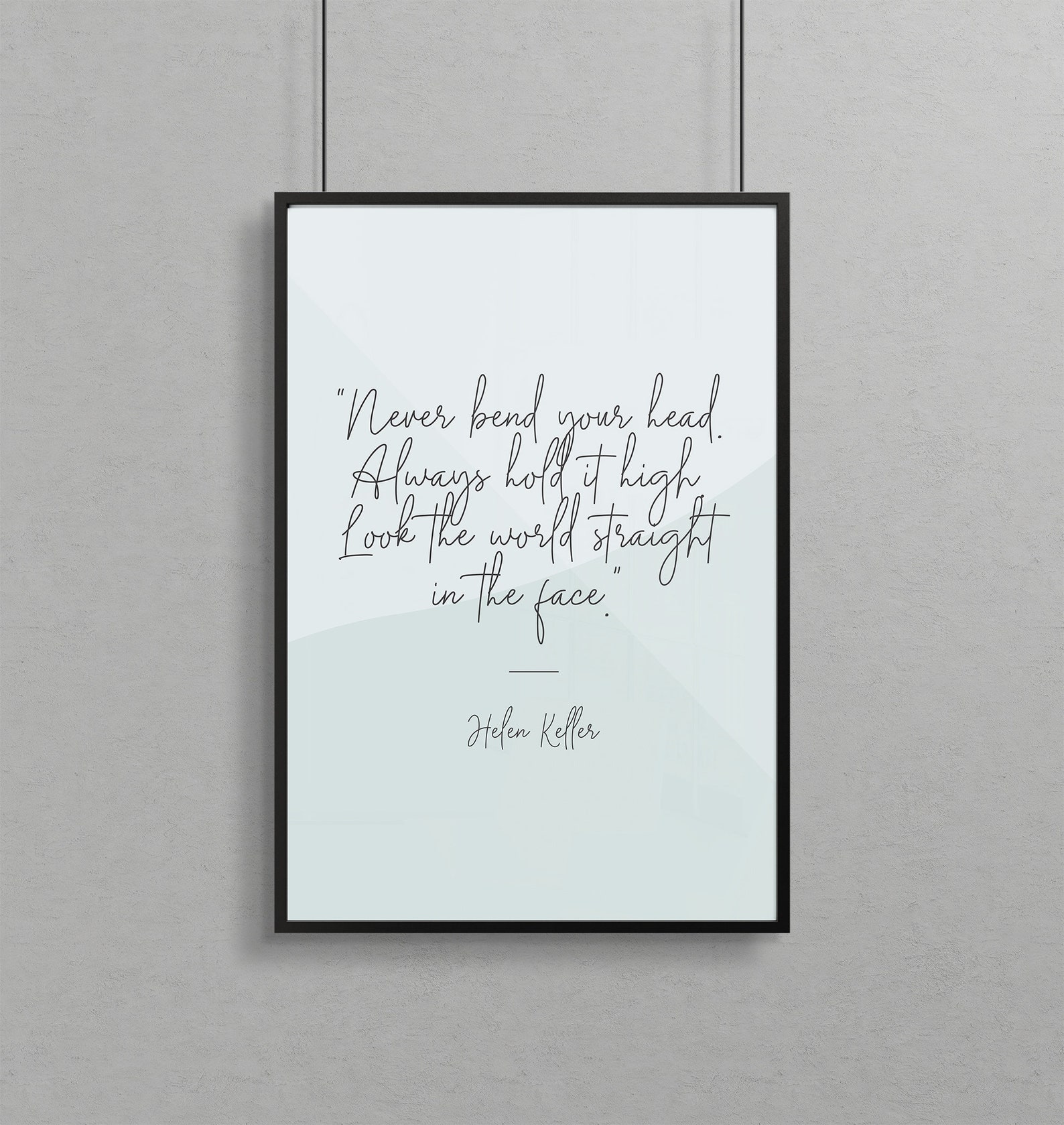 Quote Print, Helen Keller, Wall Print, Minimalist Wall Décor, Wall ...
