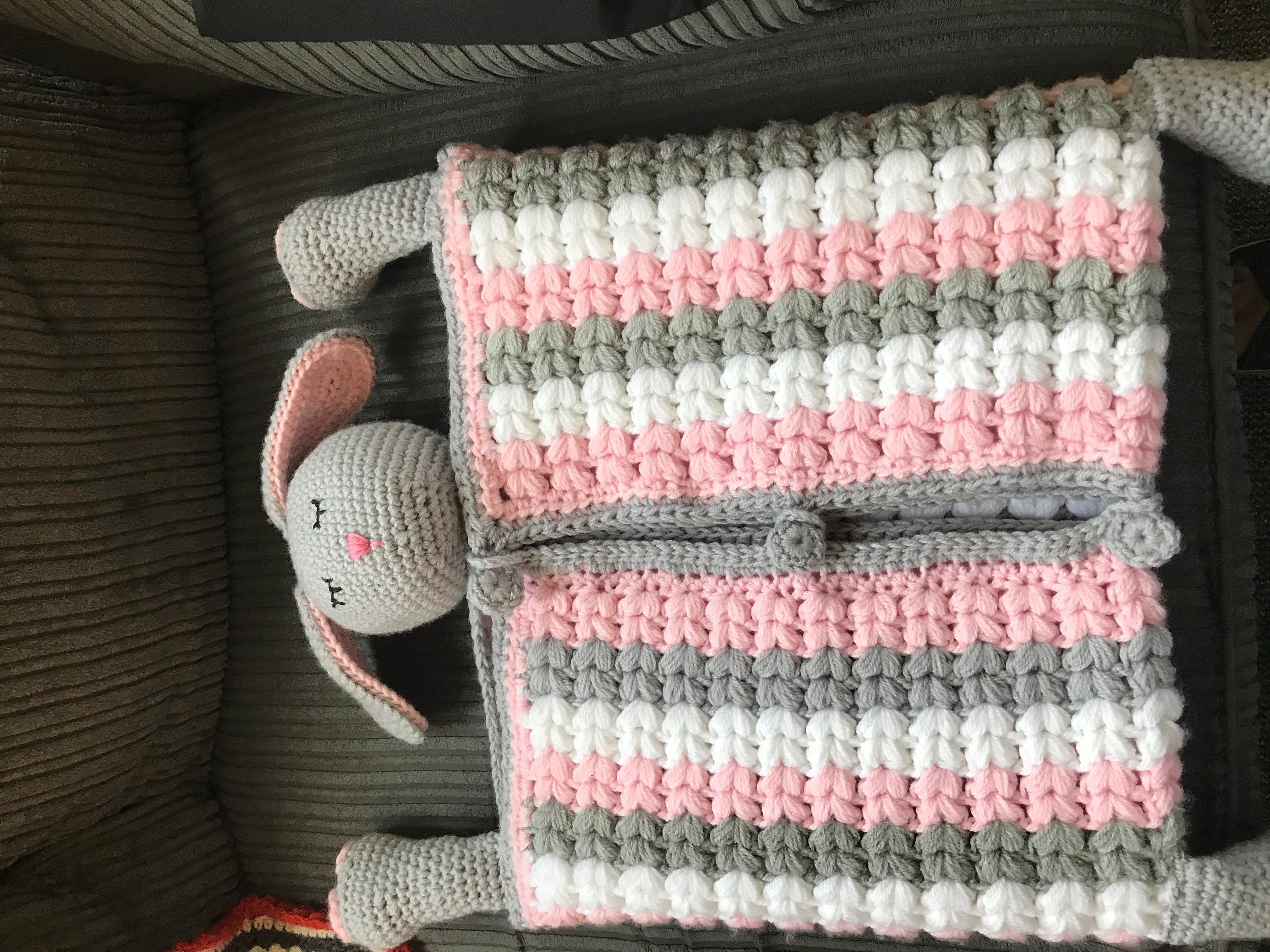 3 in 1 bunny rabbit baby blanket | Etsy