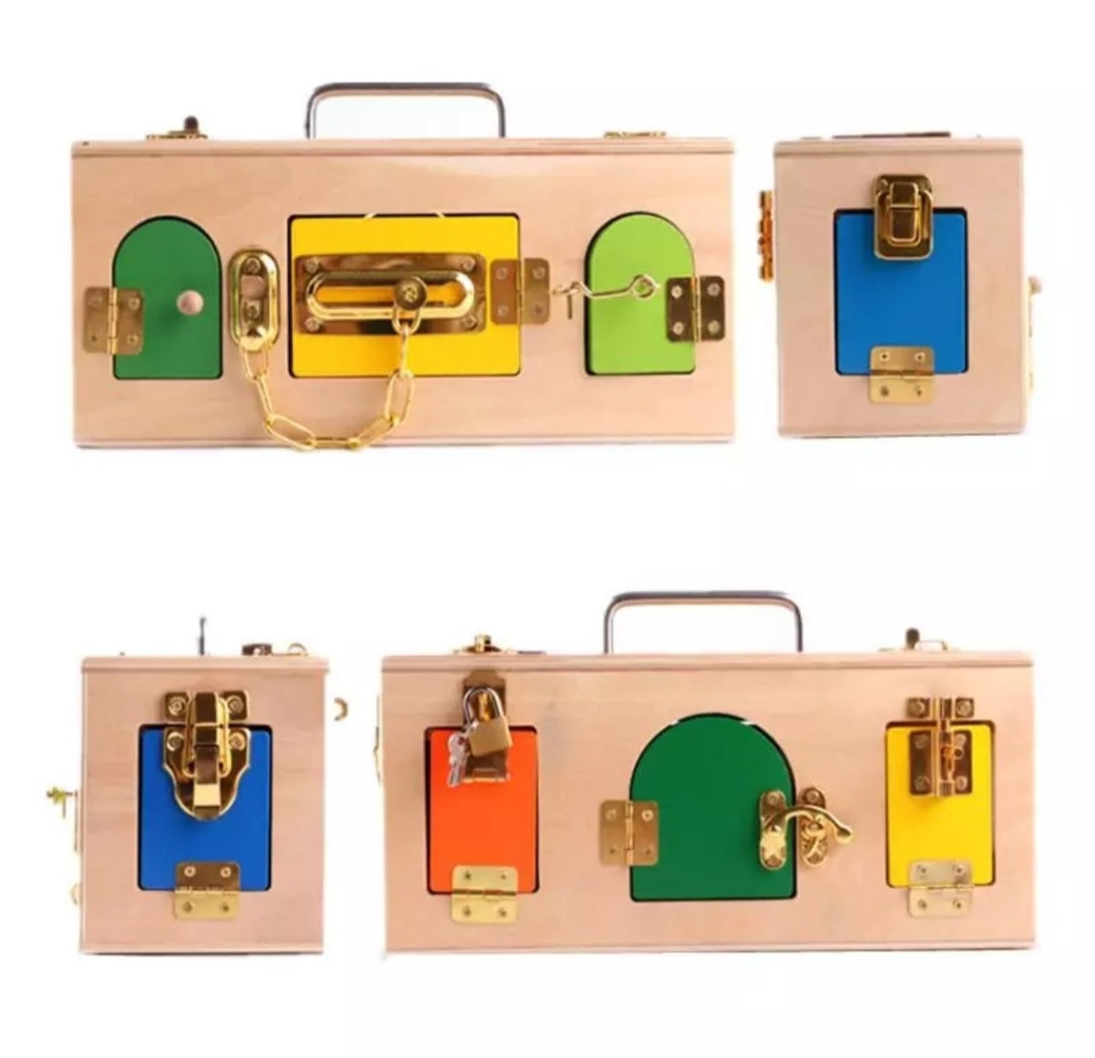 Montessori Colorful Lock Box Kids Children Educational | Etsy