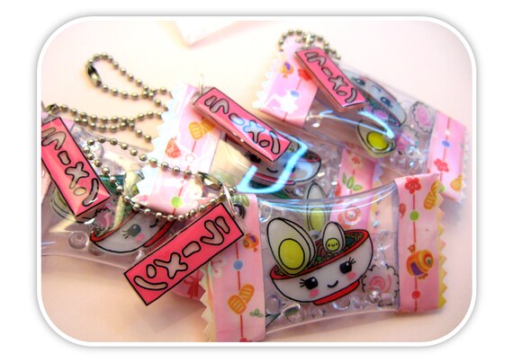 Handmade Kawaii Ramen Sweet Wrapper Bag/planner Shaker Charm - Etsy
