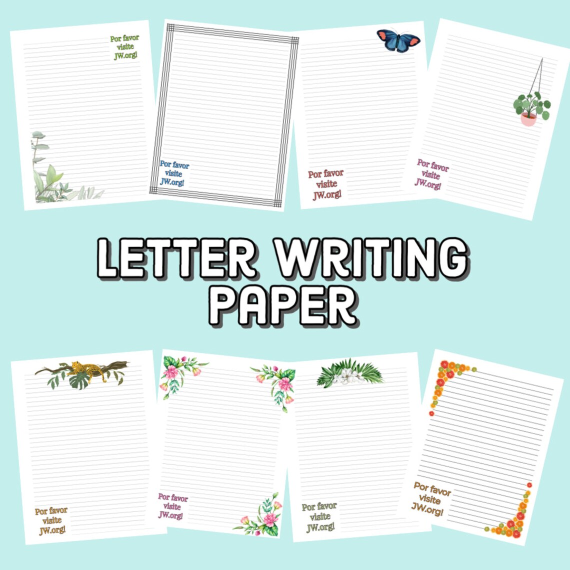 JW Letter Writing Lined Paper in Spanish - Etsy UK