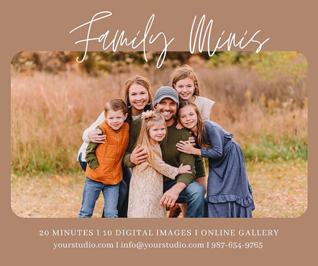 CANVA Family Mini Session Template, Photography Marketing Template ...