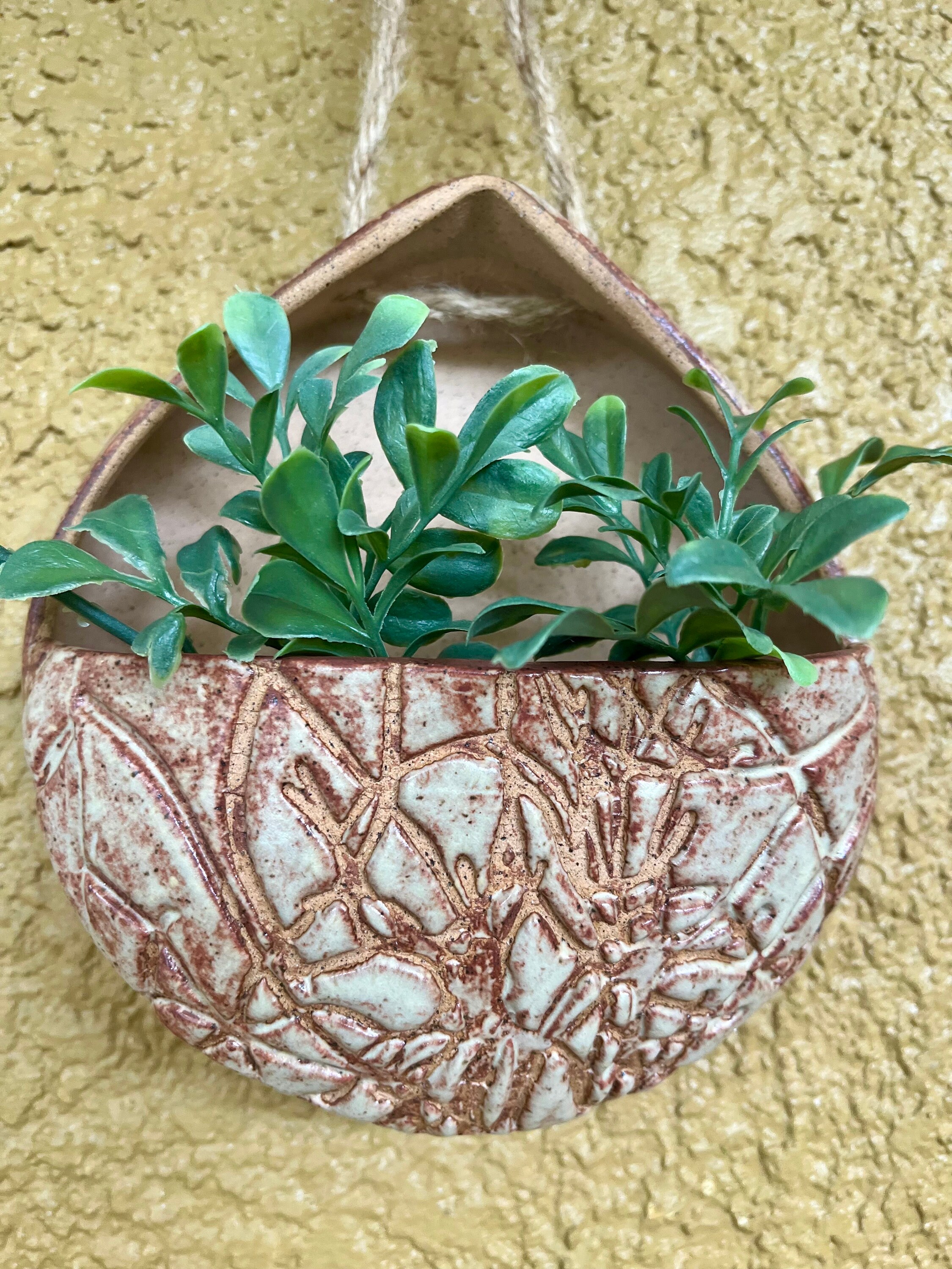 Drop Hanging Wall Pocket Neutral Clay Handmade - Etsy