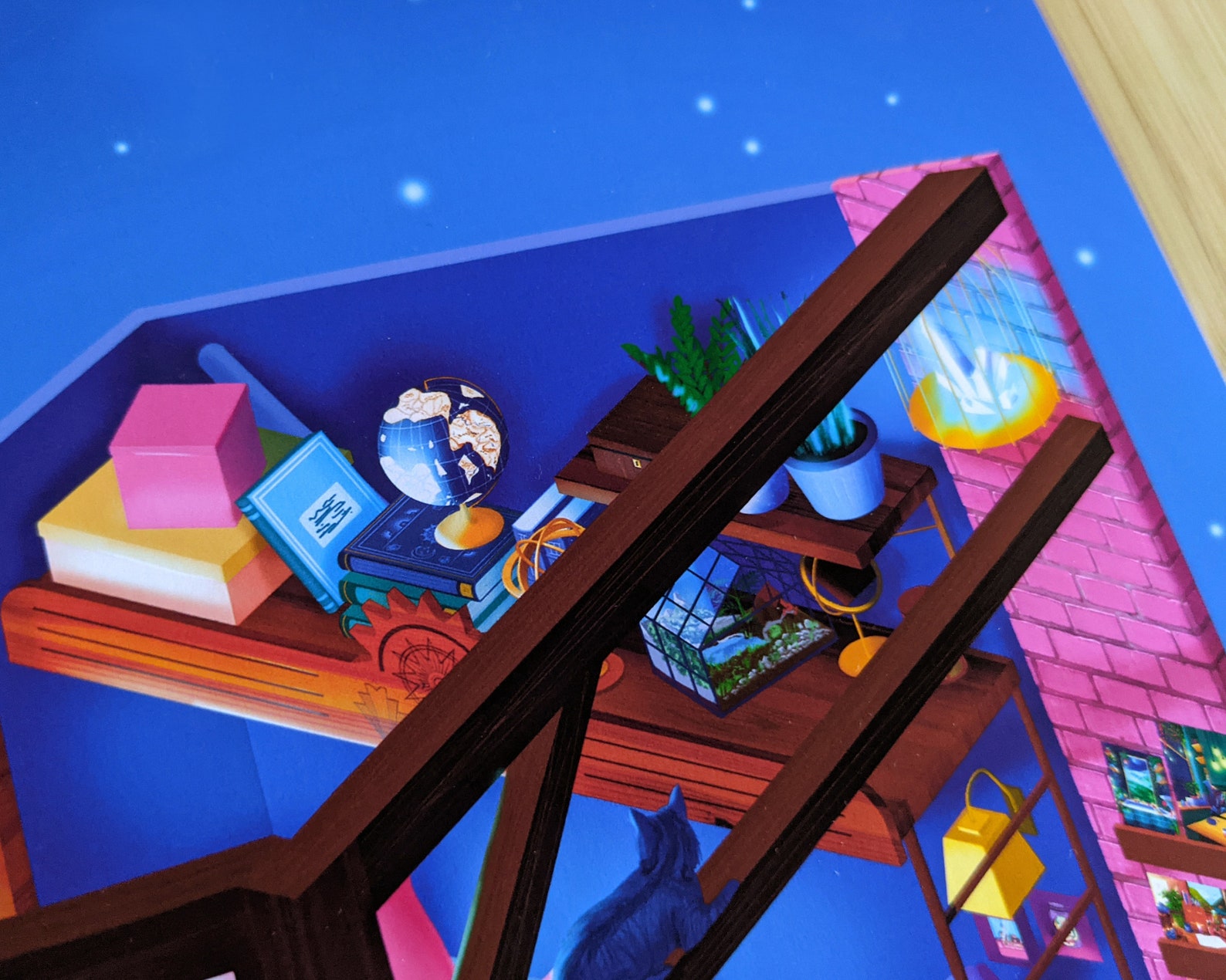 Whimsical Witch Room Illustration Art Print 5x7 and 8x10 Prints Cozy ...