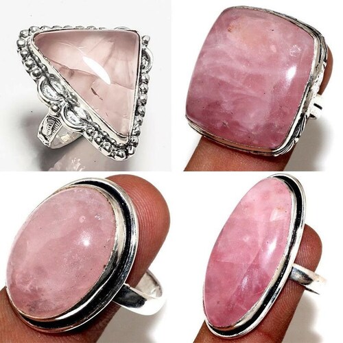 Adjustable Ring Assorted Gemstone Ring Jewelry Silver - Etsy